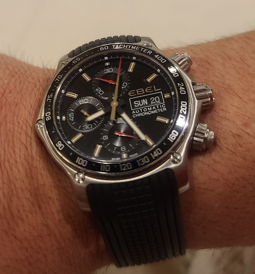 Ebel 1911 Discovery 43mm (Black face) Automatic Chronometer 9750L62 | eBay