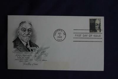 Prominent American John Bassett Moore $5 Stamp FDC Artmaster Cachet S ...