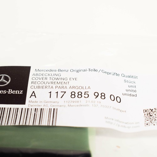 NEW MB CLA C117 REAR BUMPER TOW HOOK EYE COVER A1178859800 2015OEM NO🇺🇸 ...