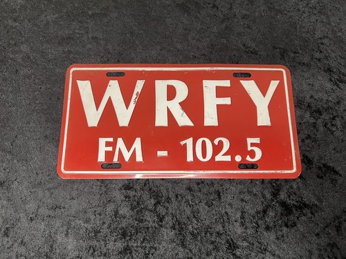 Vintage License Plate WRFY 102.5 FM Metal Radio Advertising Tag | eBay