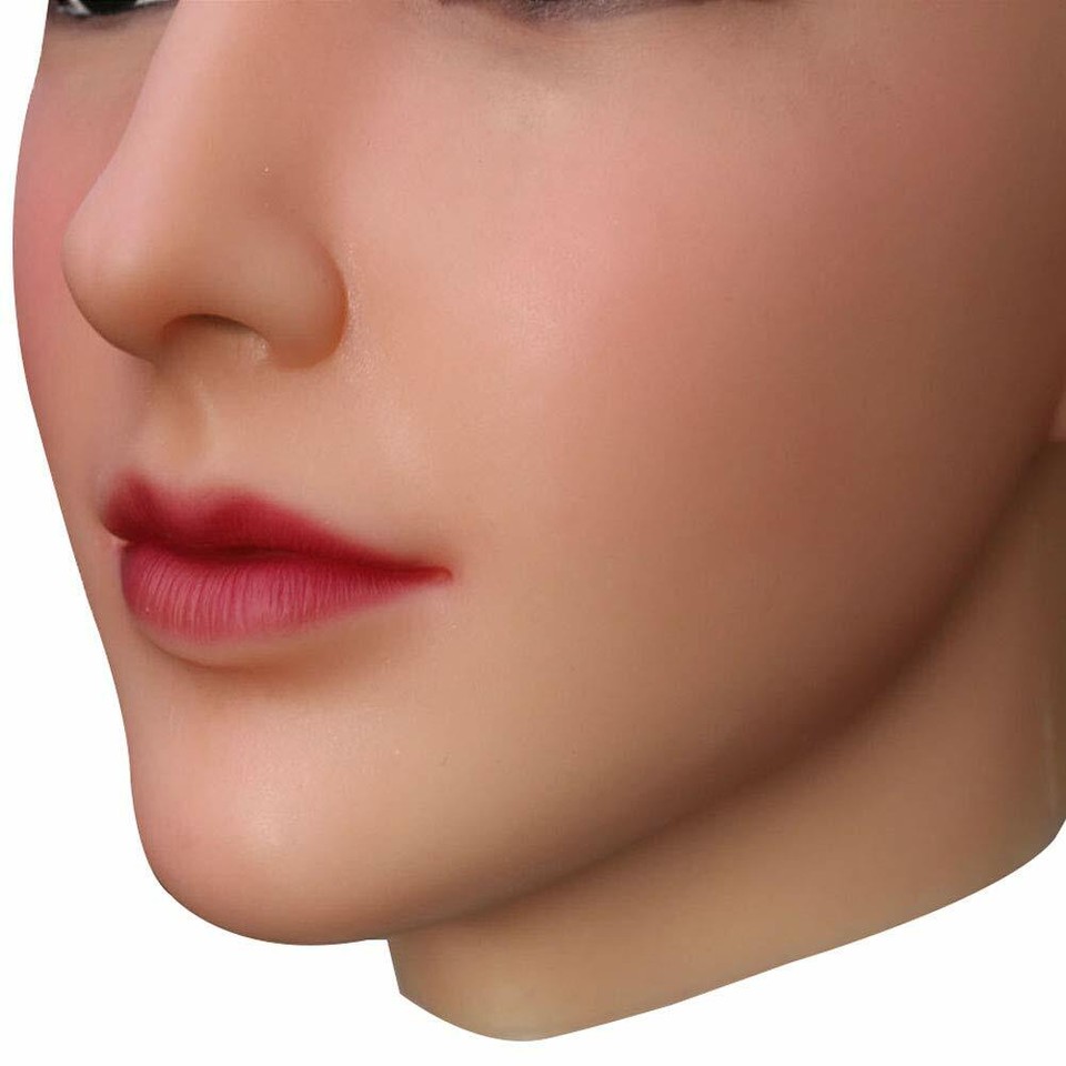 Realistic Silicone Female Head Mask Crossdresser Face Mask For women ...