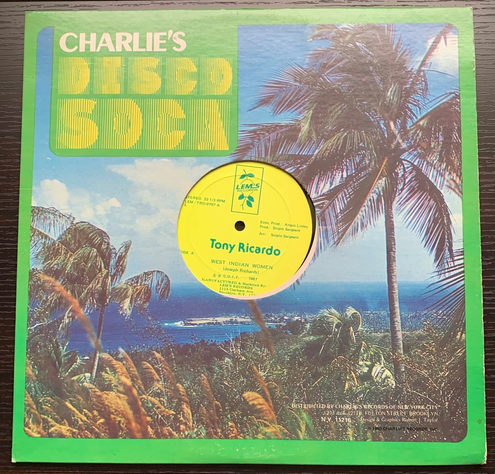 TONY RICARDO-LEM 0107-WEST INDIAN WOMAN-SAVE A LITTLE LOVE-12" 1987 ...