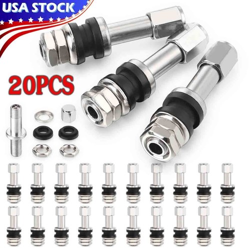 20pcs Stainless Steel Wheel Tire Valve Stems Hight Pressure Bolt in ...