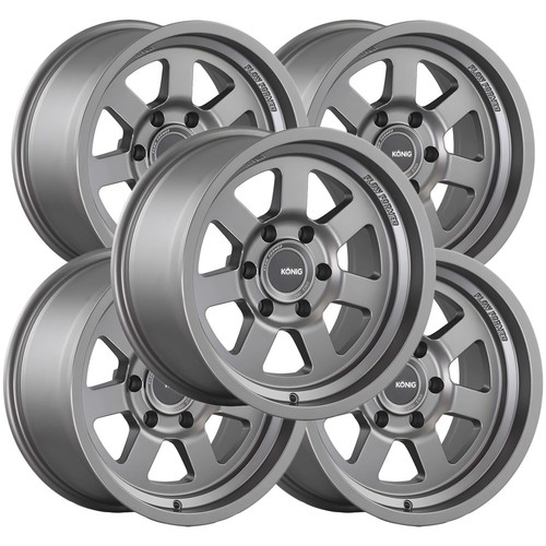 (Set of 5) Konig HT2 18x9 5x5" +0mm Gunmetal Wheels Rims 18" Inch | eBay