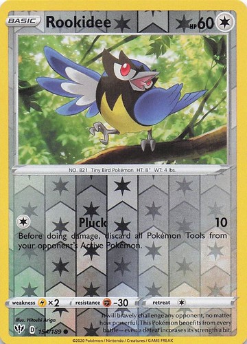 Rookidee 154/189 Reverse Holo SWSH03: Darkness Ablaze NM | eBay