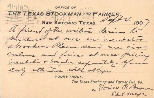 "The Texas Stockman And Farmer", San Antonio, Texas TX 1897 | eBay