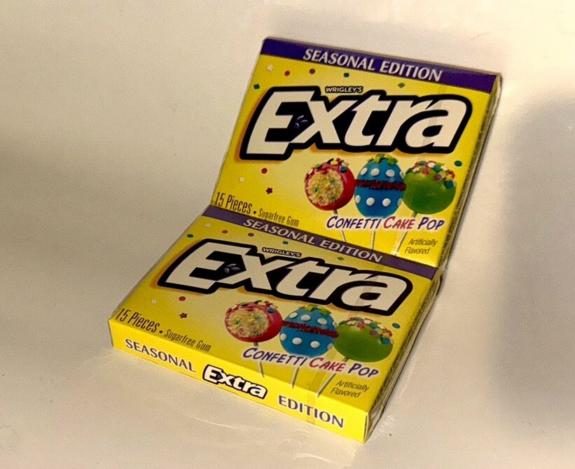 Lot of 2 Vintage Wrigley’s SugarFree Gum Confetti Cake Pop Discontinued ...