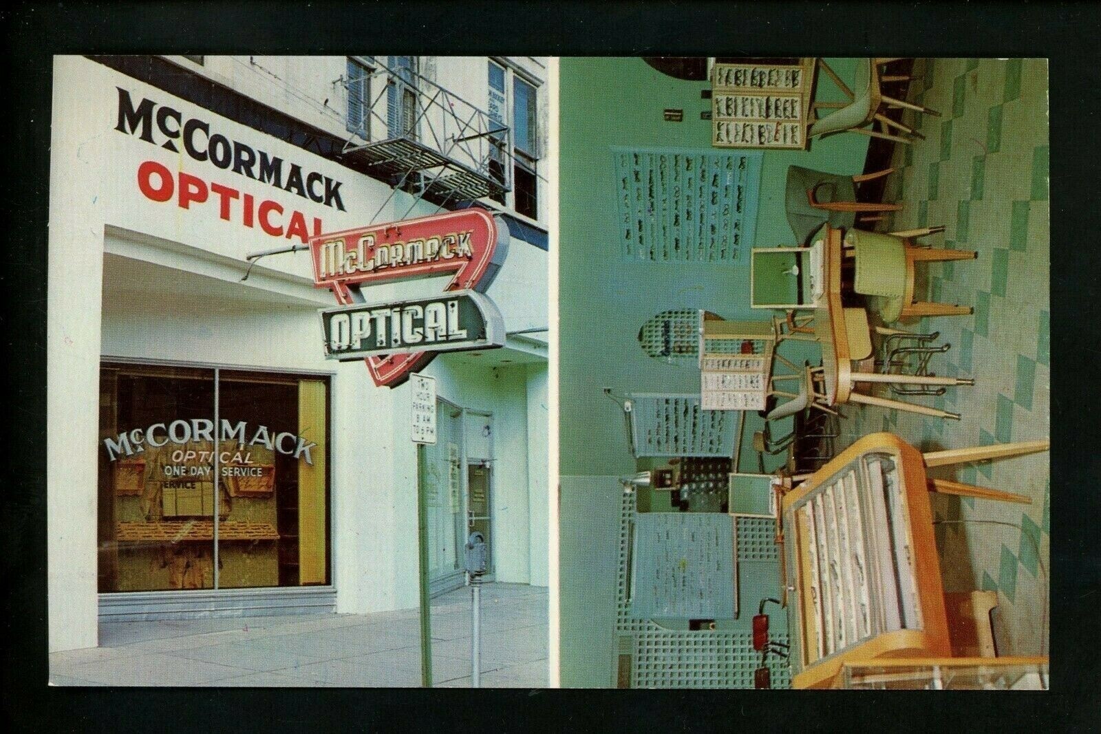 Optical Eye Postcard Advertising McCormack Dispensary Meridian ...