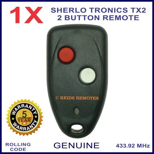 Sherlo Tronics TX2 433 MHz 2 button remote control red and a white button X1 | eBay