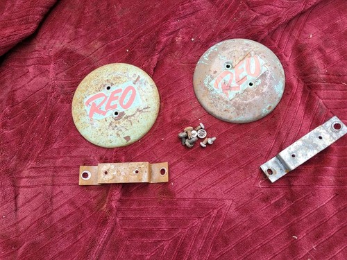 2 Vintage REO Snowblower two HUB CAPS 5" snow blower thrower Pair | eBay