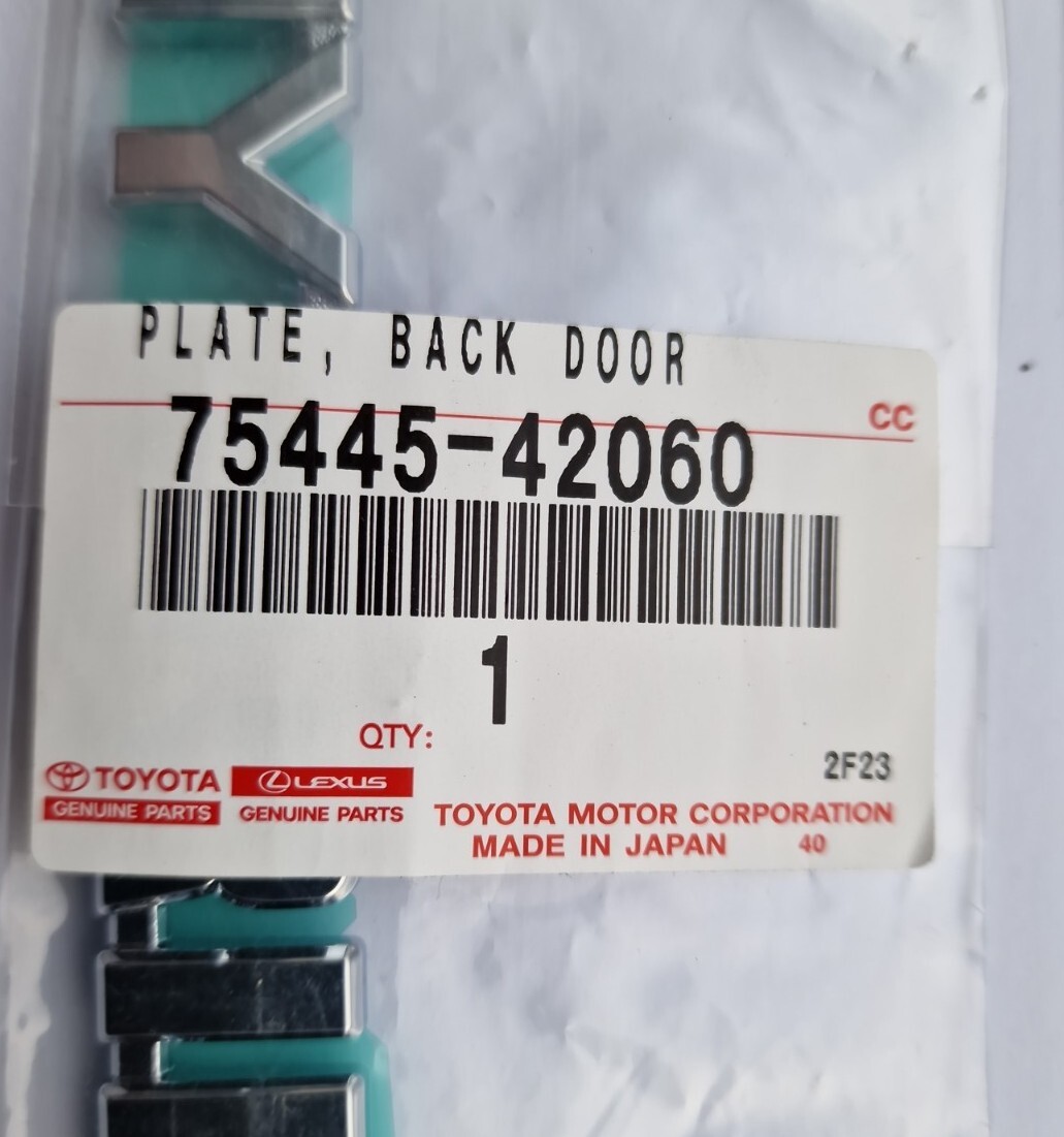 TOYOTA RAV 4 V XA50 Back Door Name Plate 7544542060 GENUINE for sale ...