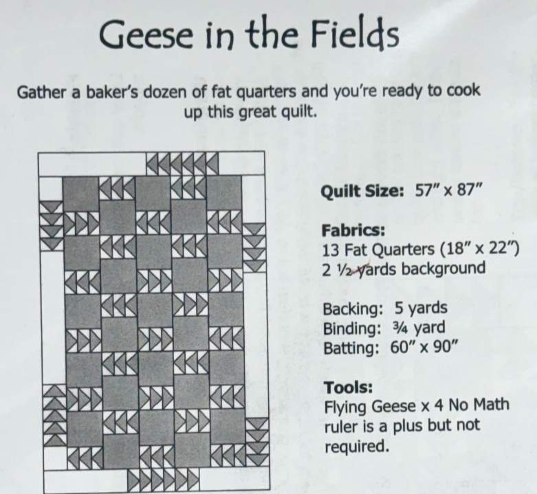 Far-Flung Carolyn Griffin Geese in the Fields Fat Quarter Quilt Pattern ...