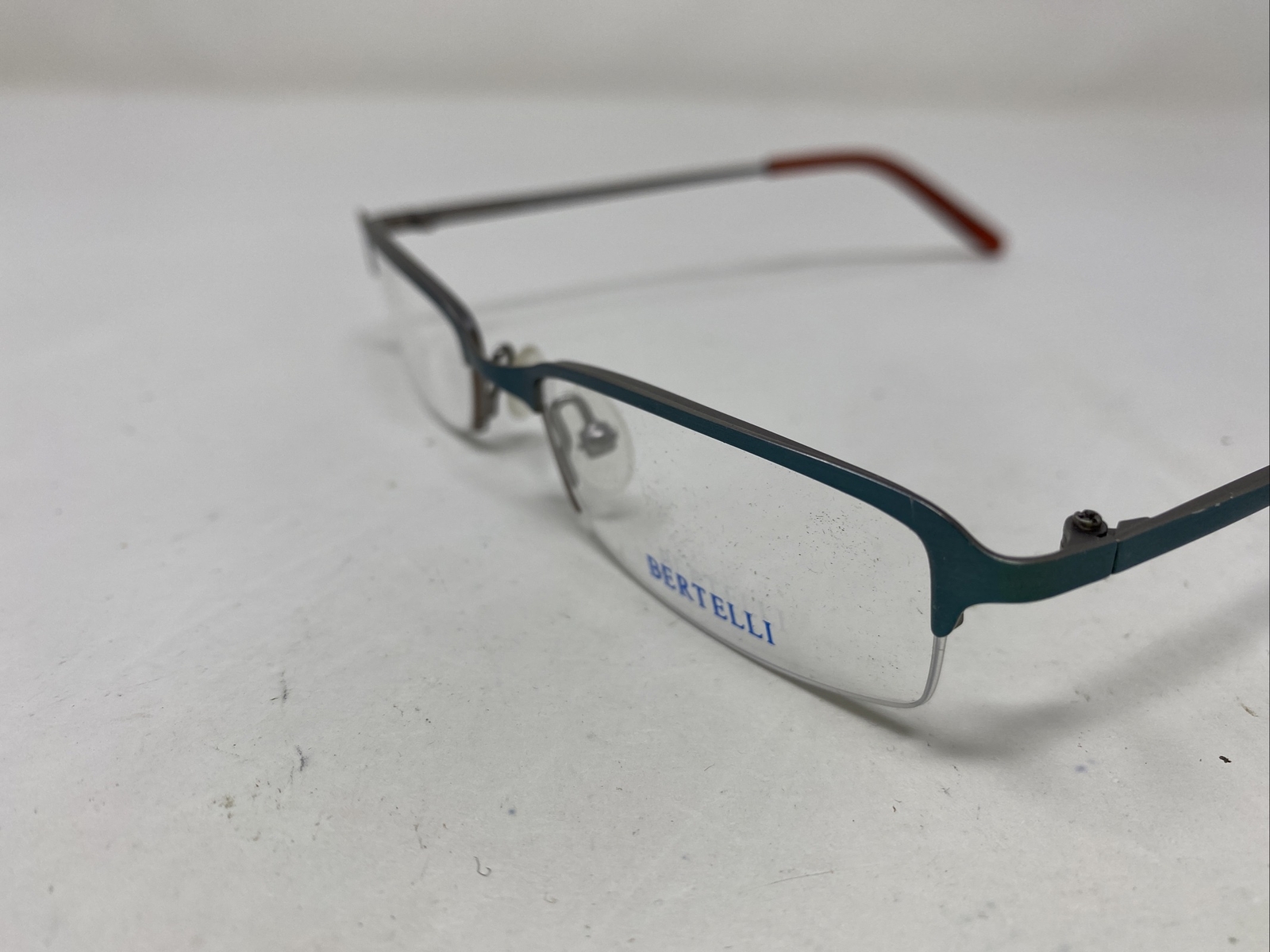 Bertelli Eyeglasses Frame B 661 c.2 49-18-135 Blue/Gunmetal Half Rim ...