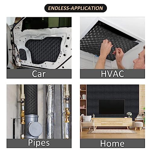 Triple Noise Insulation Sound Proof Foam Panel - 16 16" X 12", Pack of ...