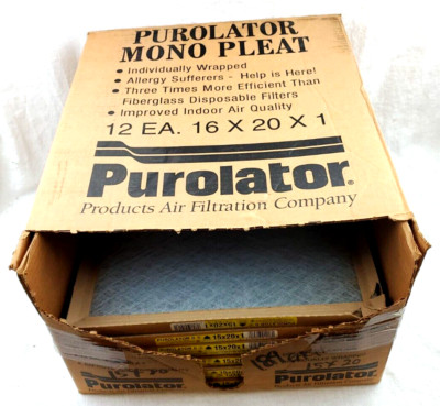 8 Purolator air filters spun fiber glass 16 x 20 x 1 | eBay