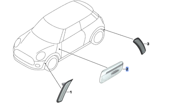 2014-2018 MINI F55 F56 F57 LCI2 S SIDE Front Fender Left Turn Signal ...