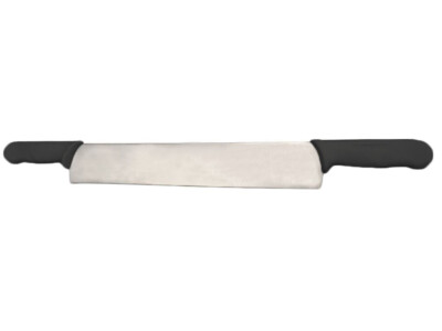 15" Double Handled Cheese & Soap Knife - Black Handles - Cozzini ...
