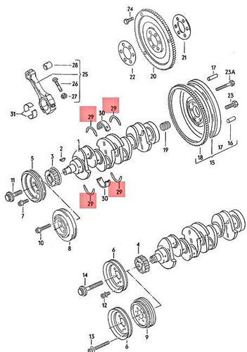 Genuine Set Of Thrust Washers Bearing 1-3.5 Bearing 3 Upper Lower ...