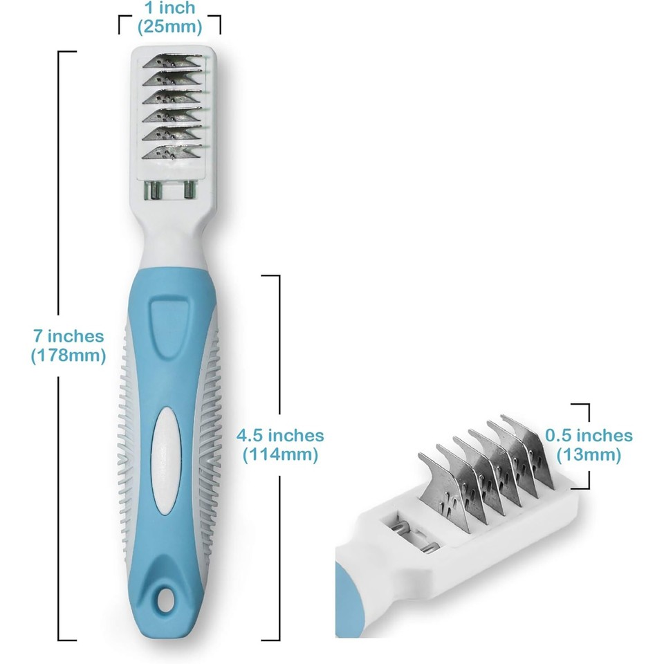 Pets First Stainless Pet Mat Remover - Dematting Tool for Grooming Dogs ...