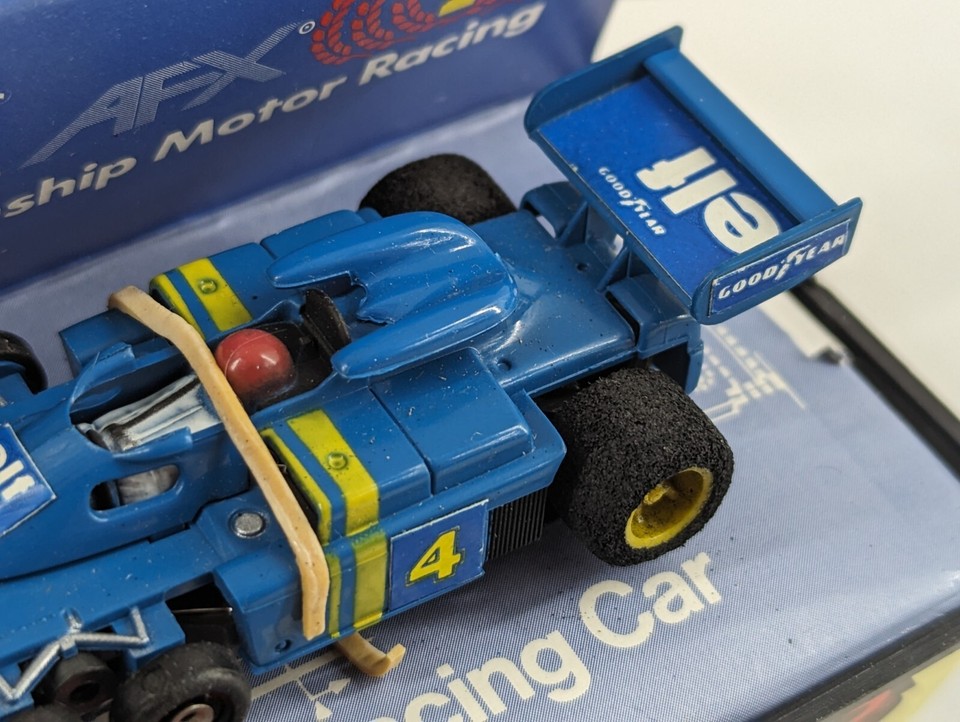 Rare Vintage Aurora A/FX G + Plus Tyrell Elf Six Wheeler #4 Slot Car ...