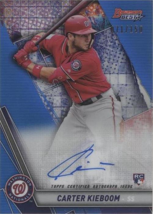 2019 Bowman's Best - Autographs Carter Kieboom #B19-CK Blue Refractor ...