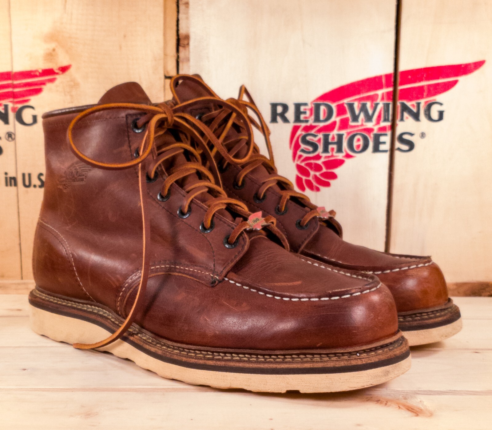 Red Wing 100th Anniversary Moc Toe Boots Size 11D (Soft Toe) (USA) | eBay
