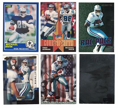 Michael Irvin 1989 SCORE ROOKIE CARD ULTRA COUNTER PARTS & RAC PACK ...