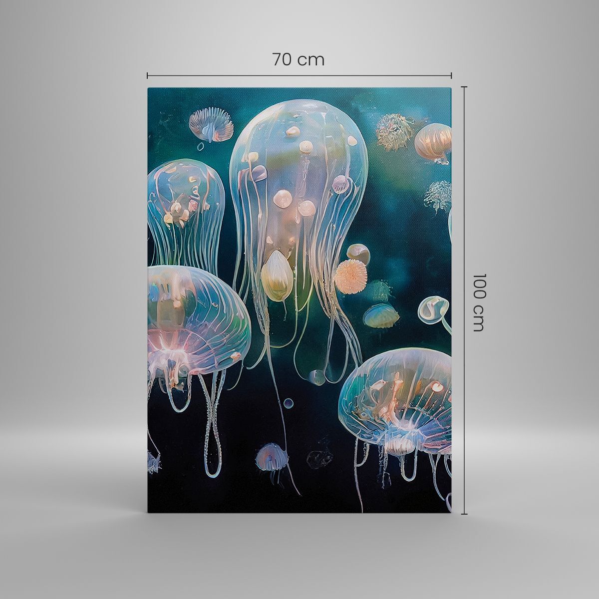 Impression sur Toile 70x100cm Tableaux Image Photo Méduse Animaux ...