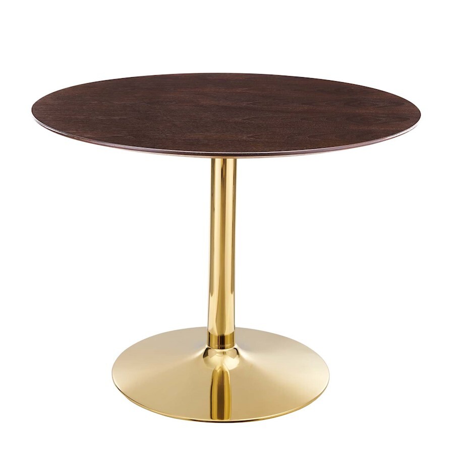 Modway Furniture Verne 40" Dining Table in Gold/Cherry Walnut -EEI-4753 ...