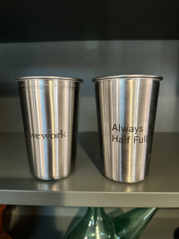 WeWork Aluminum Pint Cup. Always Half Full | eBay