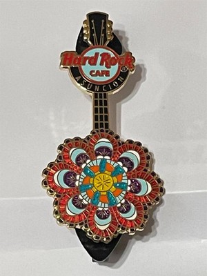 Hard Rock Cafe Pin Asuncion Guitar Large Colorful Nanduti Paraguayan ...