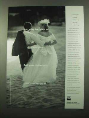 1996 TIAA-CREF Retirement Ad - Able to Live On Love | eBay