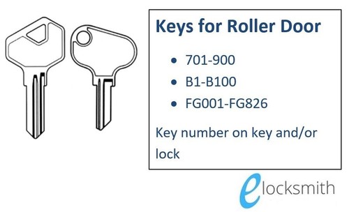 Garage Roller Door Key to Code Number Fits Lenlok, Stramit & more Lock ...