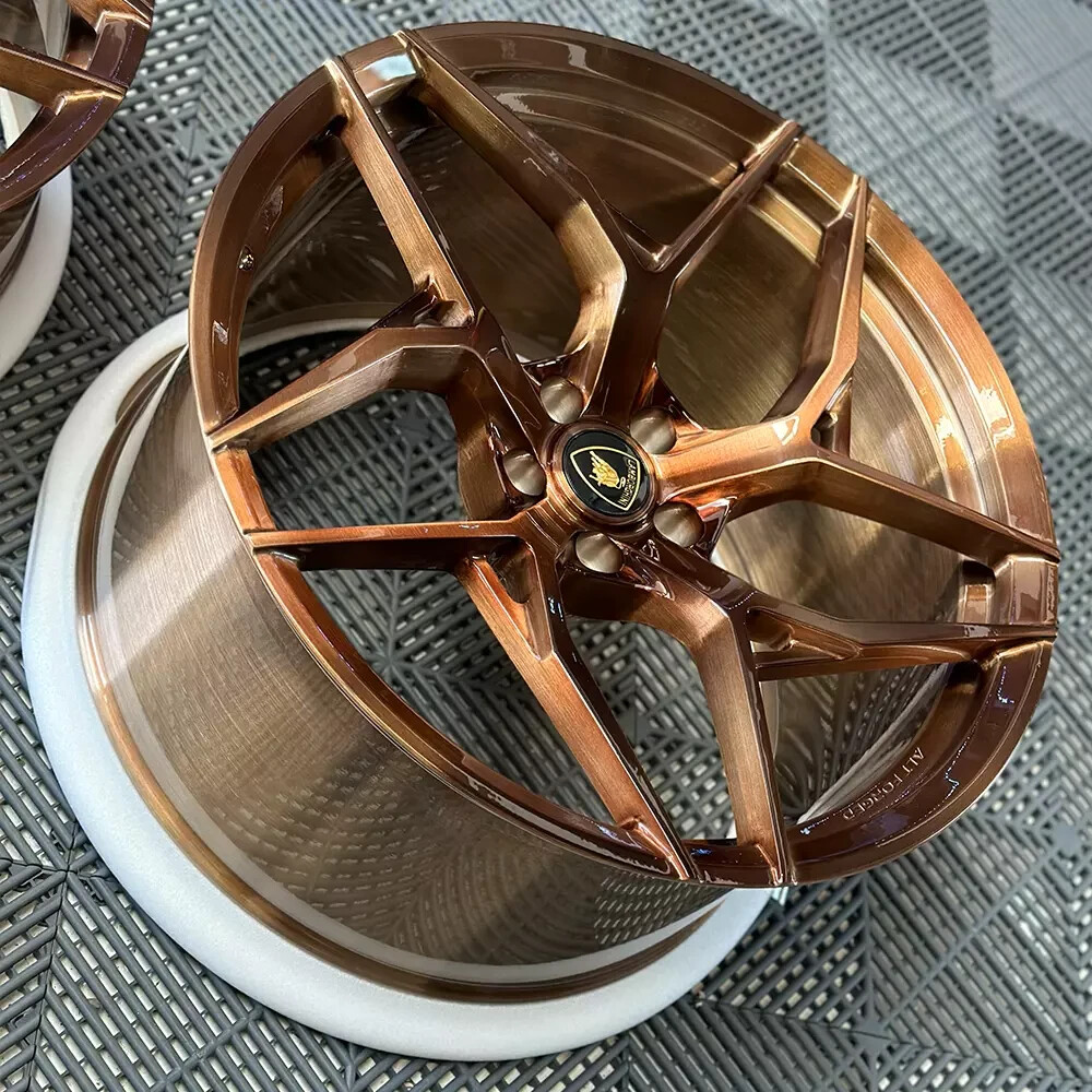 20" 21" ALT12 Gloss Brushed Bronze Wheels 20x9 / 21x12 for Corvette C8 ...