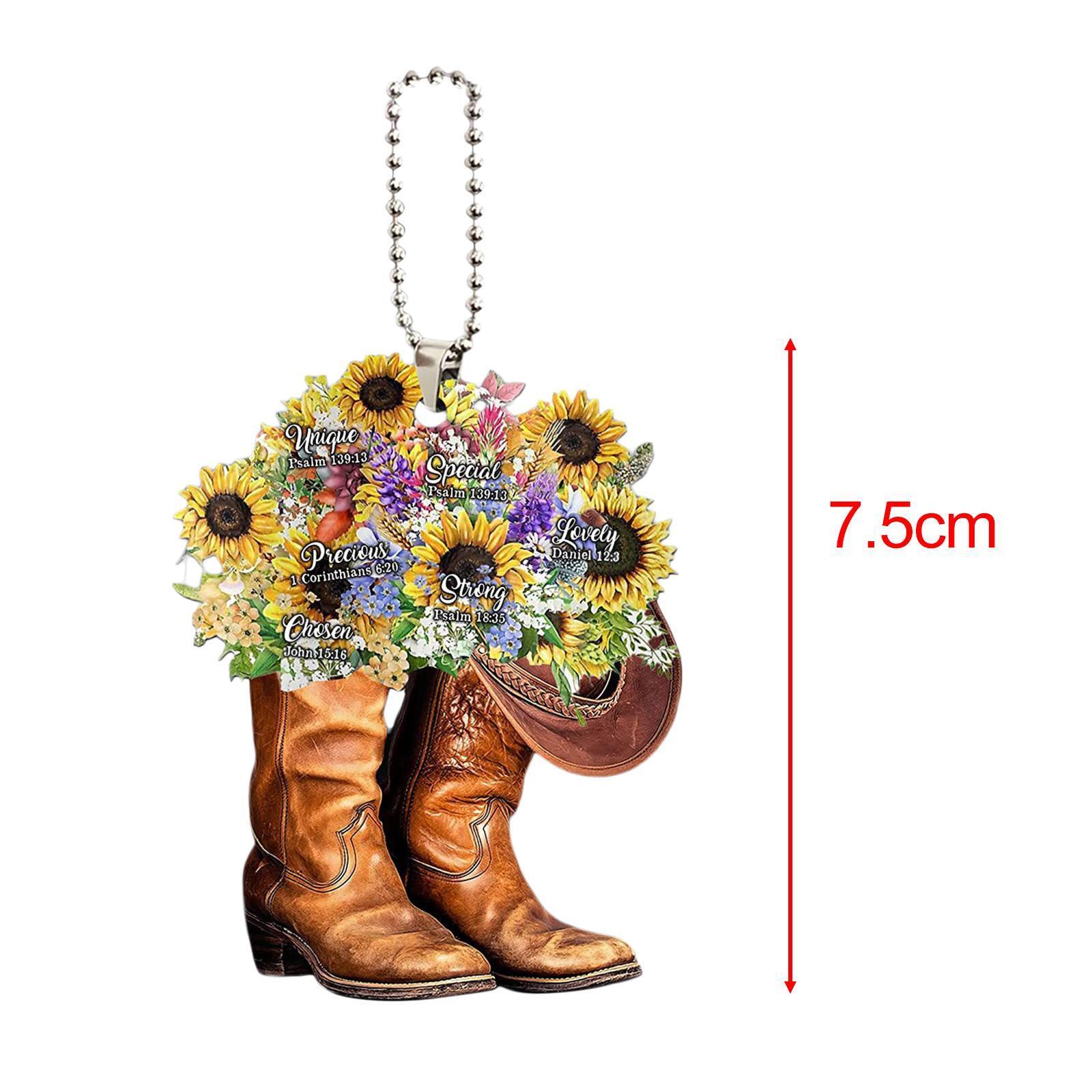 Generic Cowboy Boots and Hats Pendant Universal Car Rear View Mirror ...