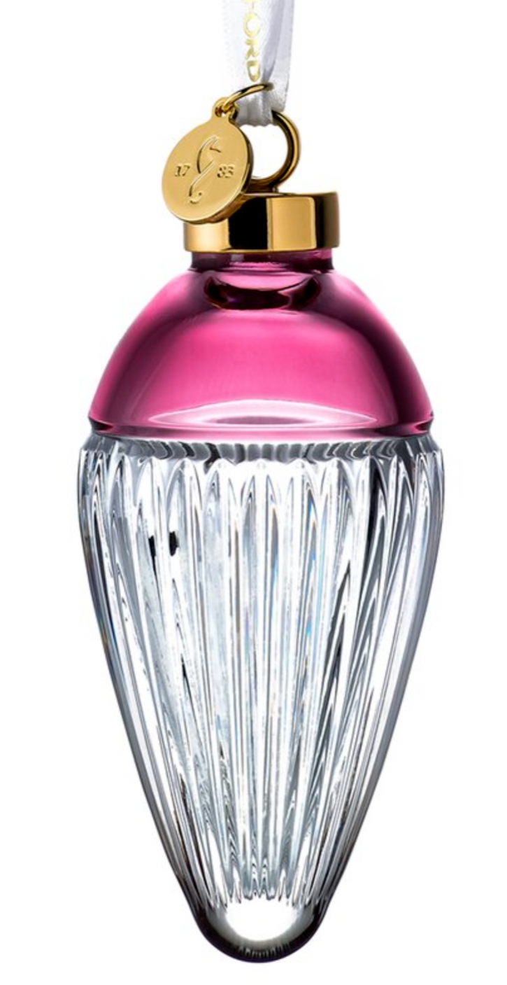 Waterford Crystal Lismore Faith Drop Bauble Ornament Cranberry 2021 ...