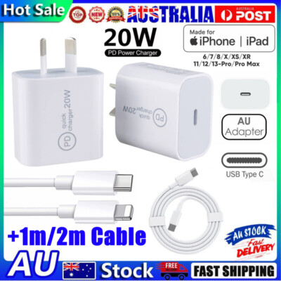 20W USB Type-C Wall Adapter Fast Charger PD Power For iPhone 14 13 12 ...