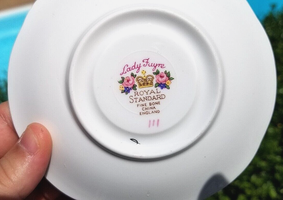 Teacup & Saucer Set: ROYAL STANDARD "LADY FAYRE" England Fine Bone ...