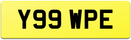 99 WHIPPIE FLAKE ICE CREAM VAN REG NUMBER PLATE Y99 WPE / MISTER WHIPPY ...
