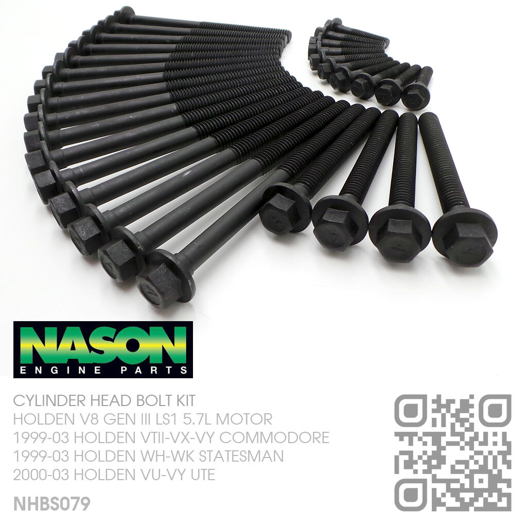 NASON CYLINDER HEAD BOLTS V8 GEN III LS1 5.7L MOTOR [HOLDEN VU-VY ...