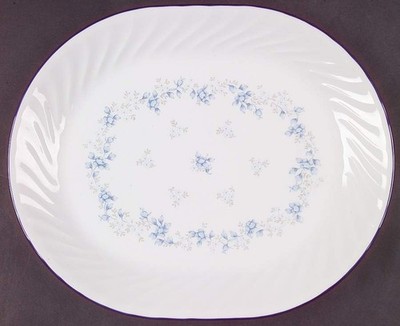Corning Corelle Blue Fleur Oval Serving Platter 2358042 | eBay