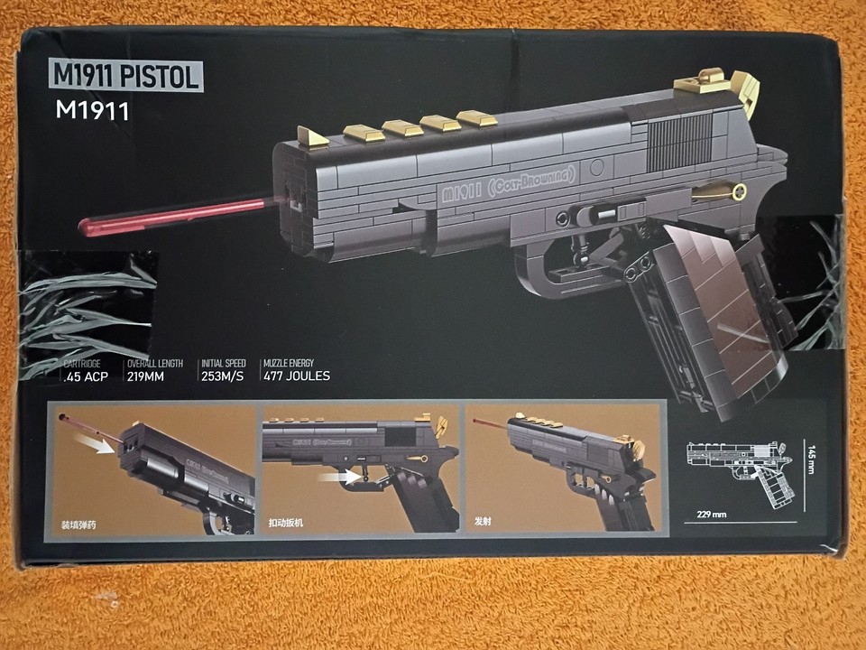 BRAND NEW w/ BOX! Gun building blocks set (Colt Pistol)--standard size ...