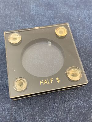 Capital Plastics Half Dollar Coin Holder 2x2 Black M46 | eBay