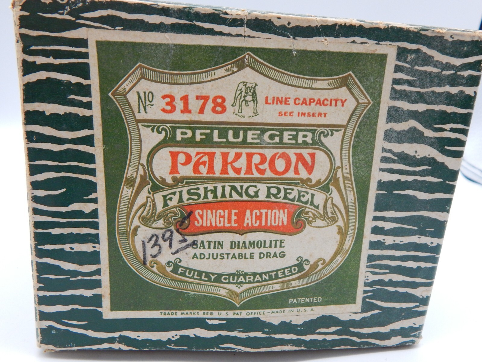 No. 3178 PFLUEGER PAKRON FLY FISHING REEL SINGLE ACTION W/ NEW MONEL ...