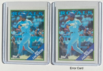 1988 Topps #750 Bo Jackson Error Misprinted RARE card. | eBay