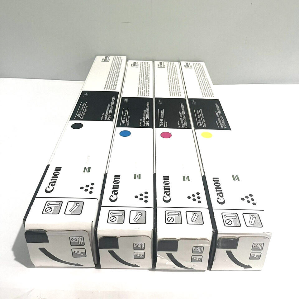 Canon GPR-61 High Yield Complete Toner Cartridge Set KCMY For C5840i ...