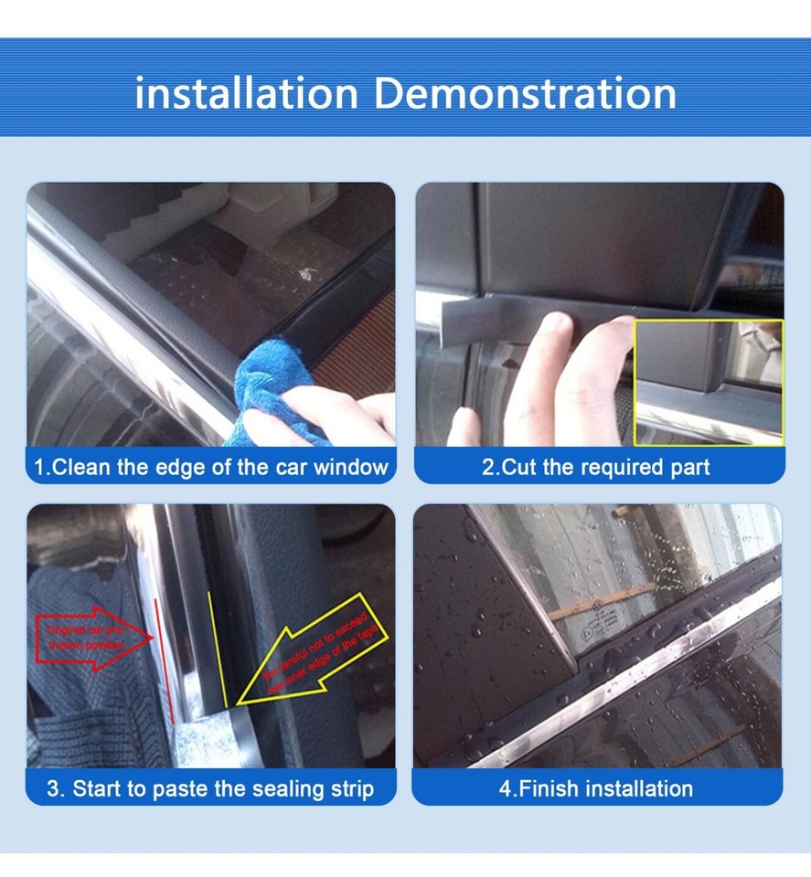 13FT Rubber Weather Seal Strip Molding Edge Trim Car Door Window ...