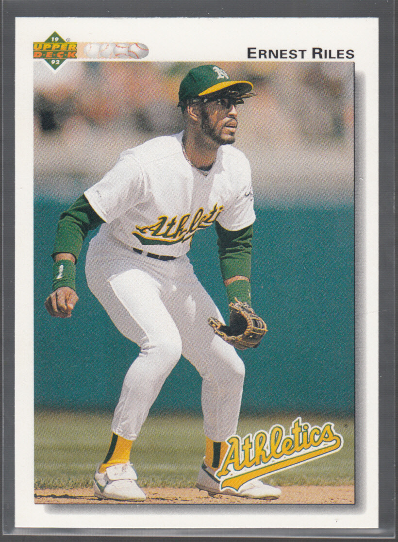 ERNEST RILES 1992 Upper Deck #494 Error Variation Oddball No Missing ...
