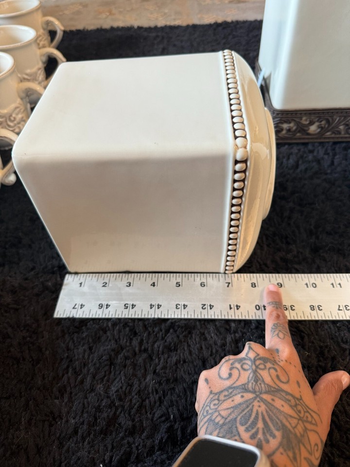 Gracious Goods Acanthus Leaf Canister Set of 3 - W/O Lids | eBay