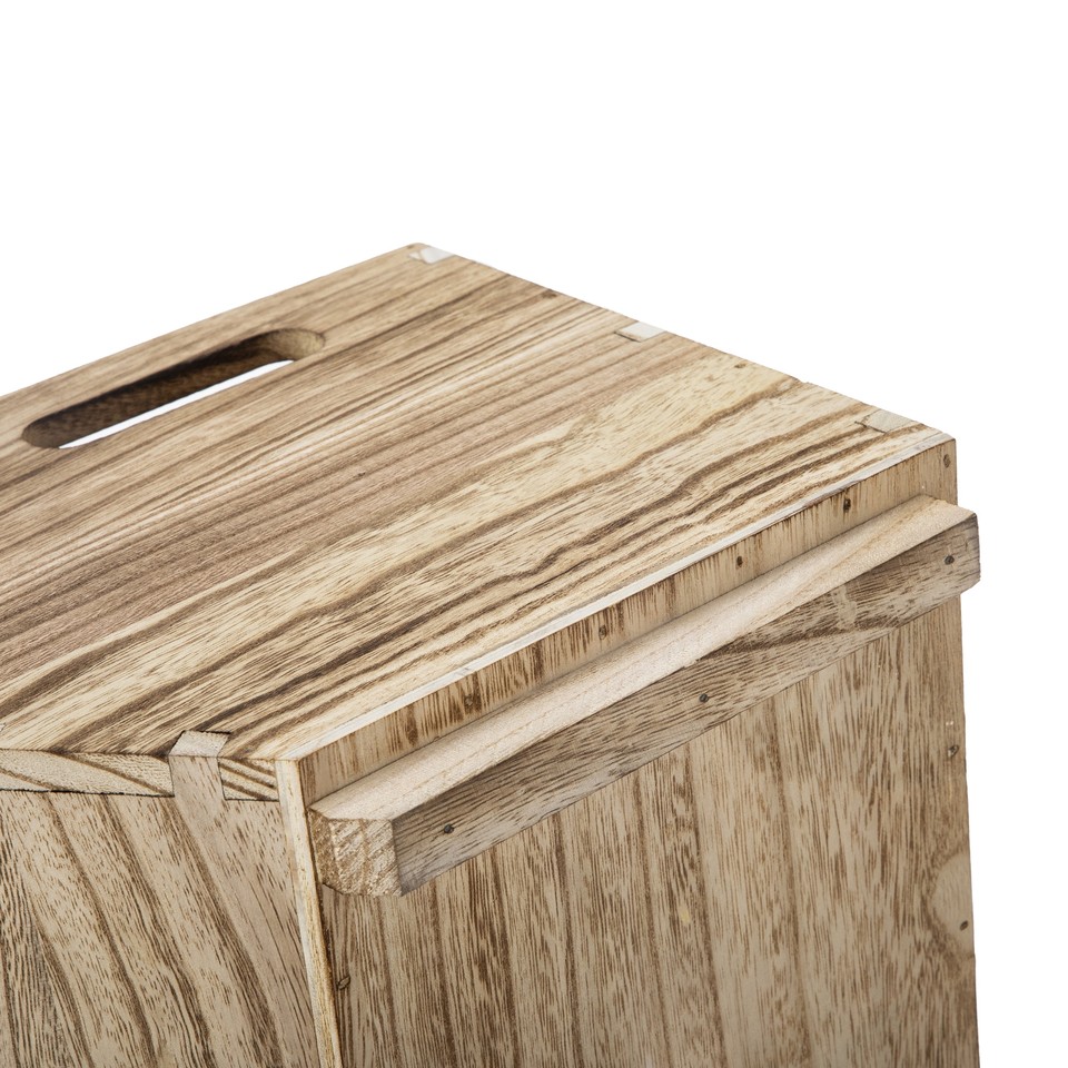 (2 pack) Adult Natural Wood Stacking Storage Bin Set 2-Piece | eBay